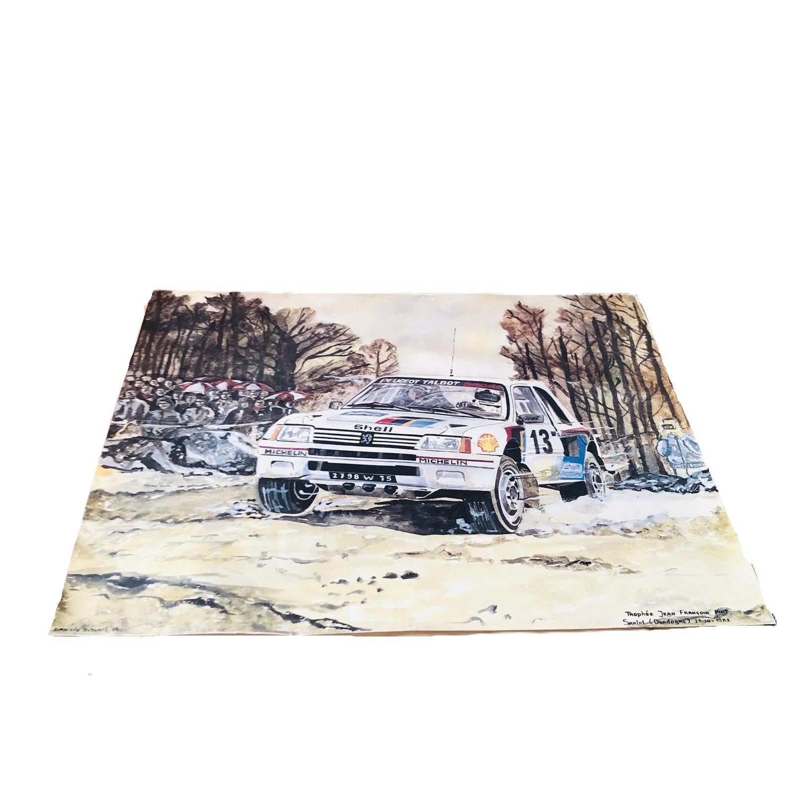 Peugeot, Screenprint by Danielle Dessart Peugeot 205 Turbo 16 EVO Jean ...